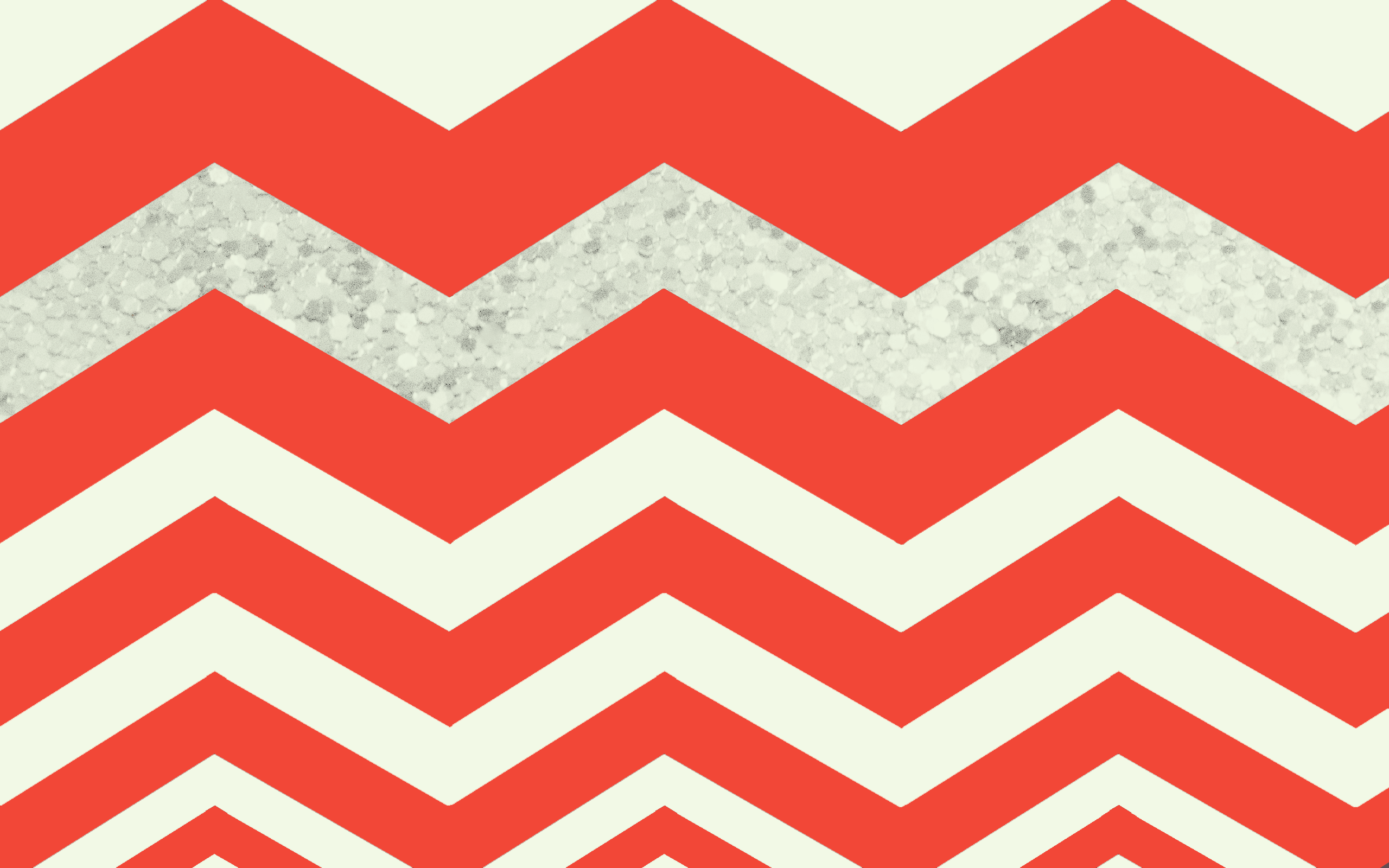Teal And Coral Chevron Wallpaper
